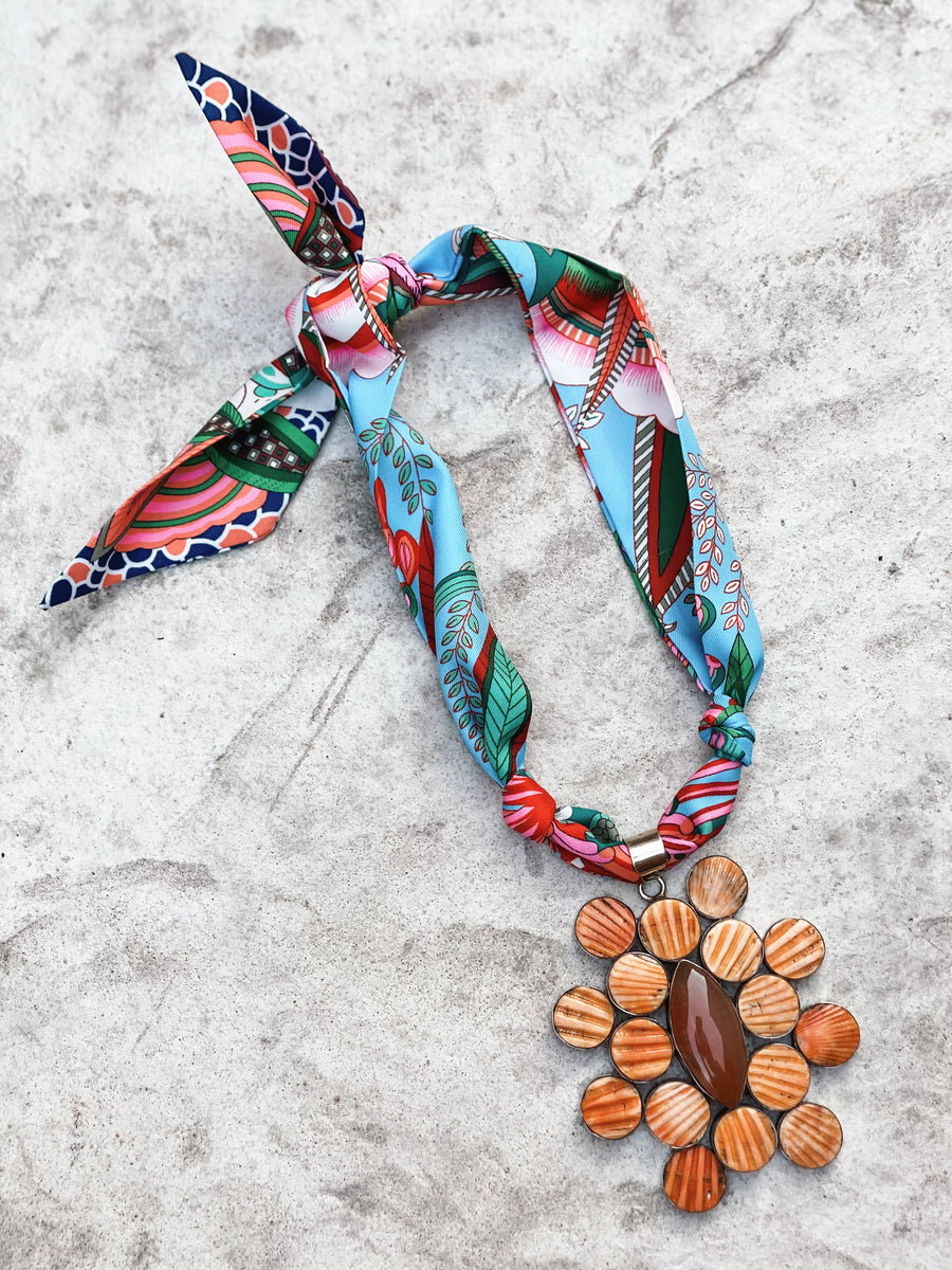 Sterling Sunburst Scarf Necklace – Bungalow 123