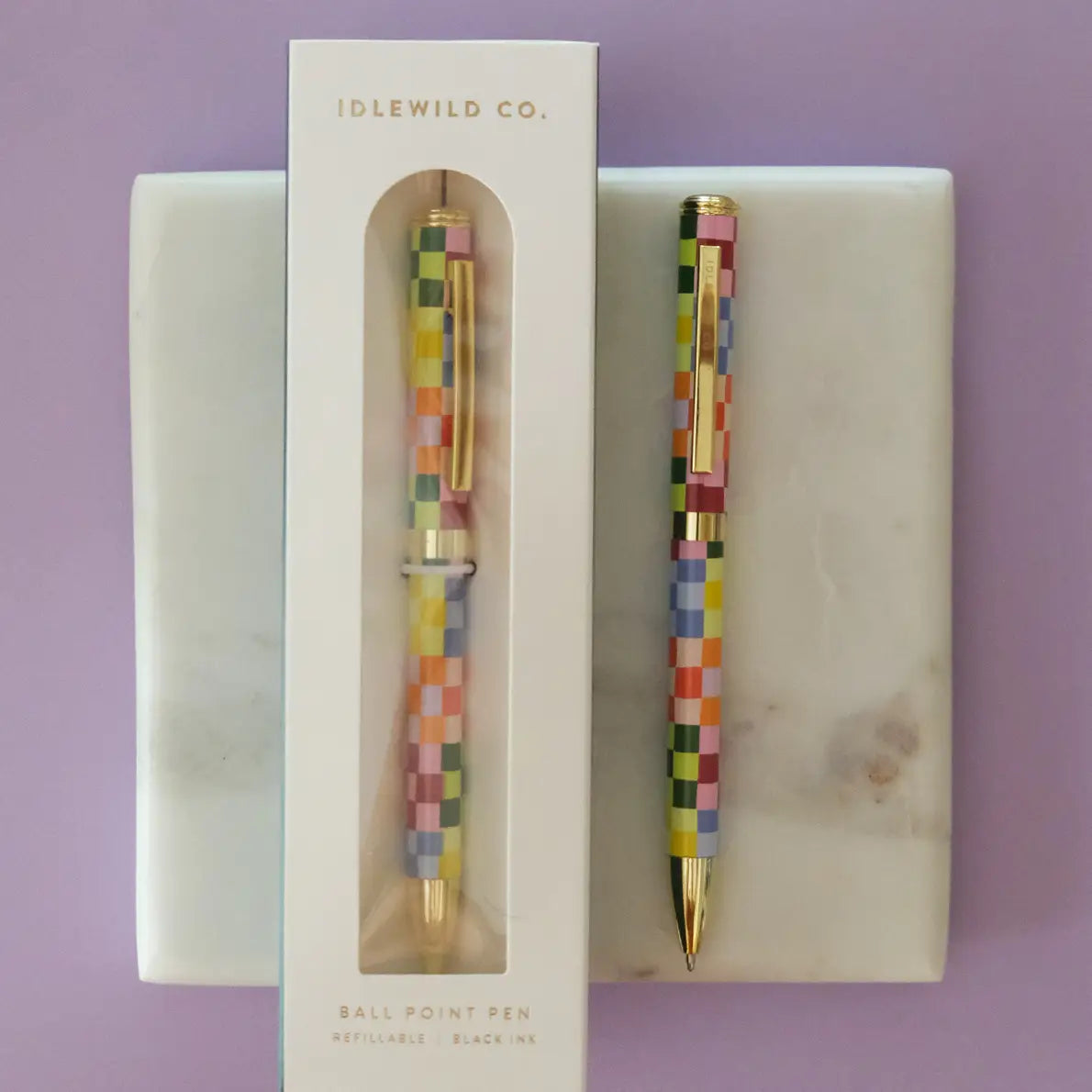 Rainbow Check Ballpoint Luxe Pen – Bungalow 123
