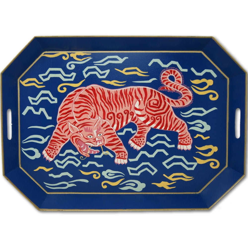 Navy Tibetan Tiger Tray – Bungalow 123